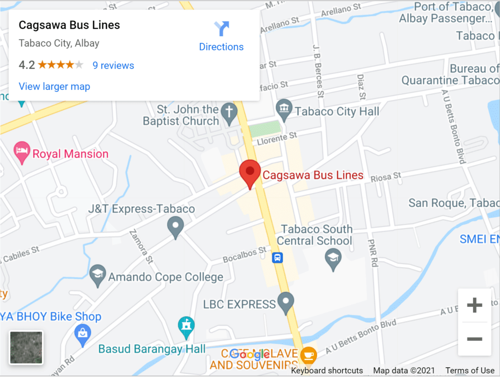 CAGSAWA Bus Schedules | Bus to Legazpi | Tabaco, Albay | Terminal & Fares