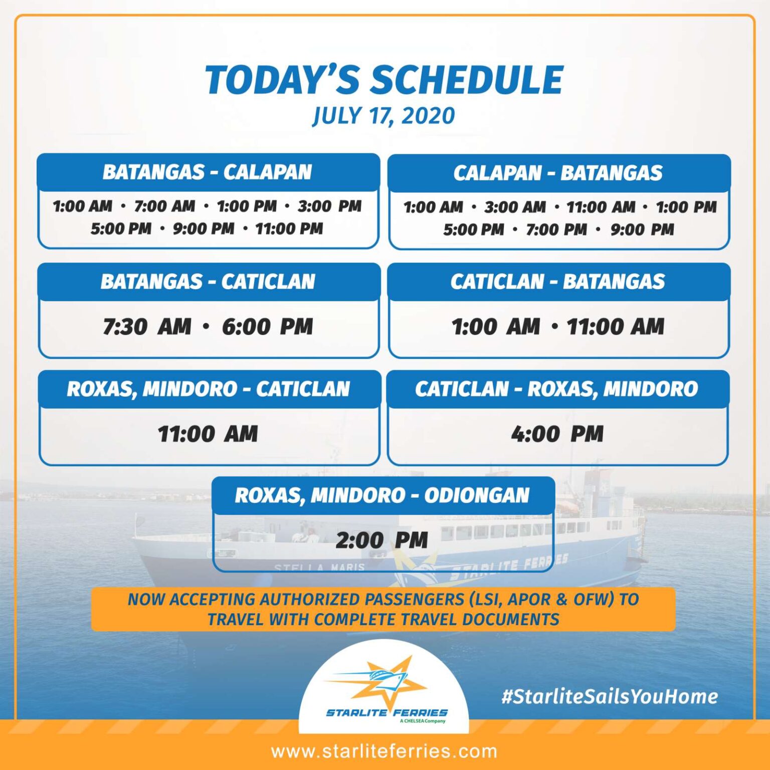 Available Ferry Routes in July 2020: Schedules & Updates